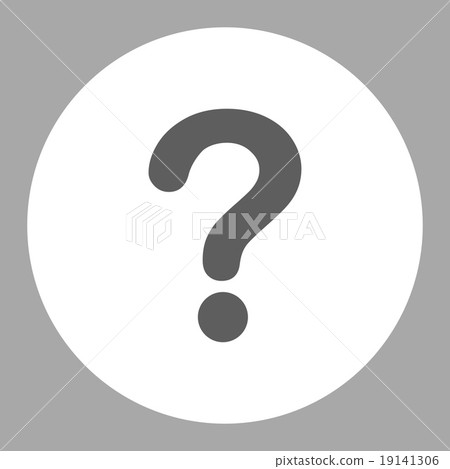 Question flat dark gray and white colors round... - Stock Illustration ...