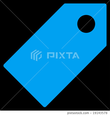 Tag flat blue color icon - Stock Illustration [19143578] - PIXTA