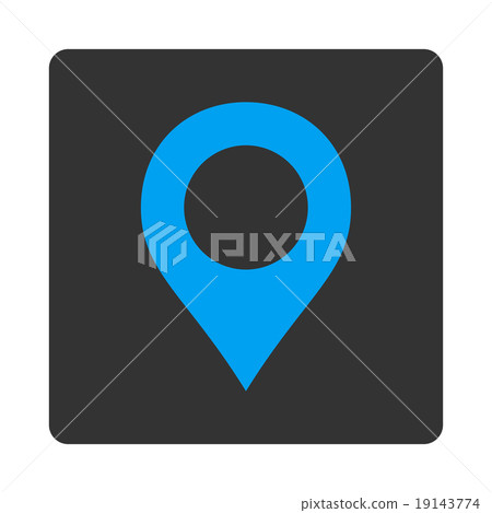 Map Marker flat blue and gray colors rounded... - Stock Illustration ...