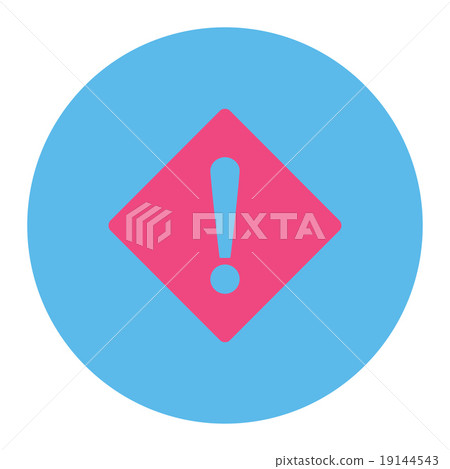 Error flat pink and blue colors round button - Stock Illustration ...