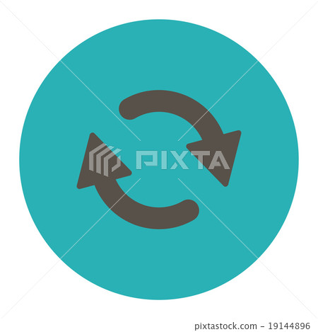 Refresh flat grey and cyan colors round button - Stock Illustration ...