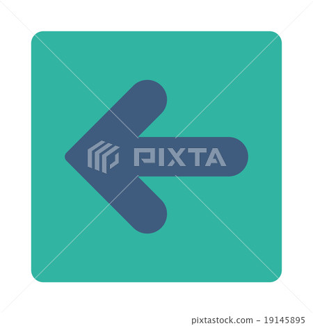 Arrow Left flat cobalt and cyan colors rounded... - Stock Illustration ...