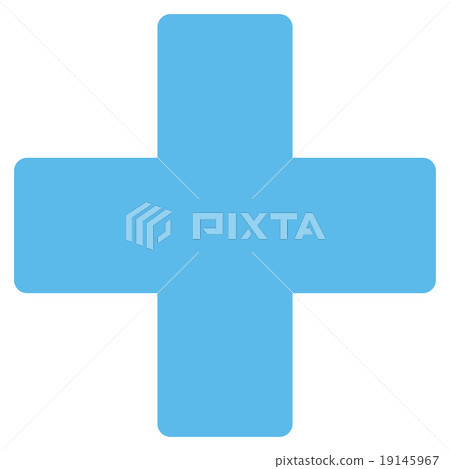 Plus flat blue color icon - Stock Illustration [19145967] - PIXTA