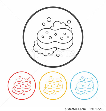 Sponge line icon - Stock Illustration [19146556] - PIXTA