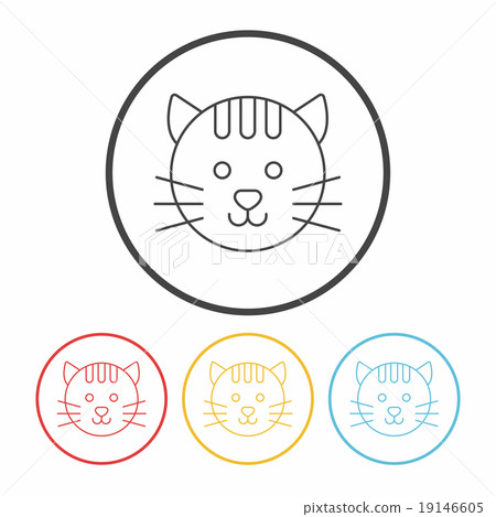 pet cat line icon - Stock Illustration [19146605] - PIXTA