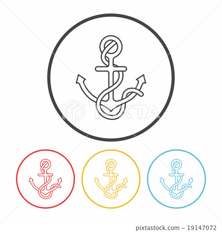 Anchor line icon - Stock Illustration [19147072] - PIXTA