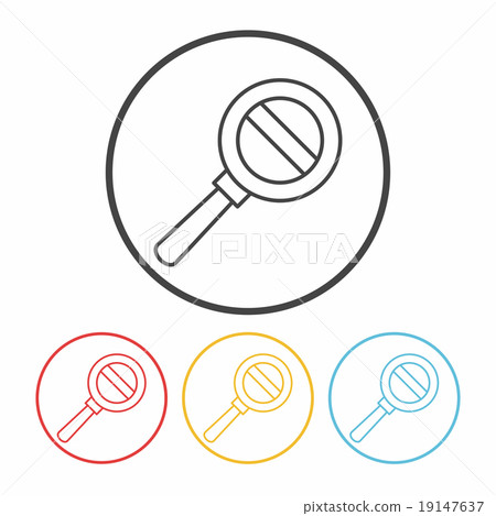 Magnifier line icon - Stock Illustration [19147637] - PIXTA