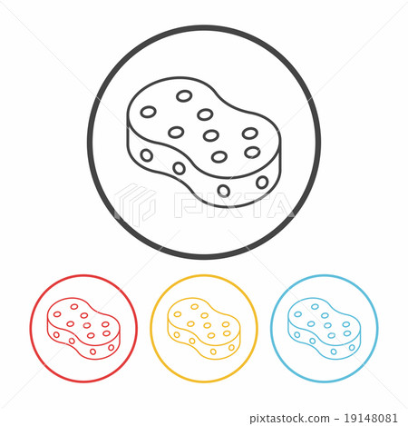 Sponge line icon - Stock Illustration [19148081] - PIXTA