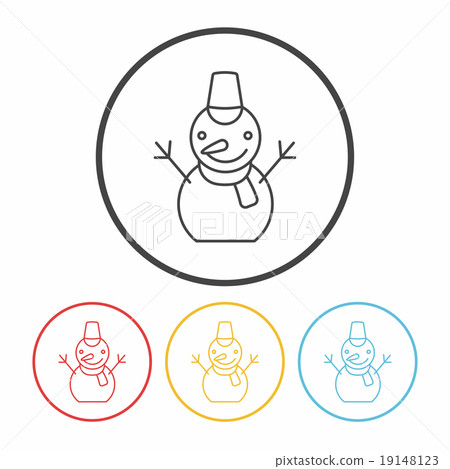 snowman line icon - Stock Illustration [19148123] - PIXTA