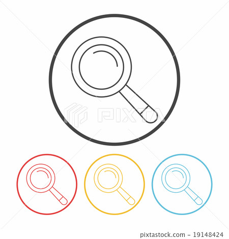 Magnifier line icon - Stock Illustration [19148424] - PIXTA