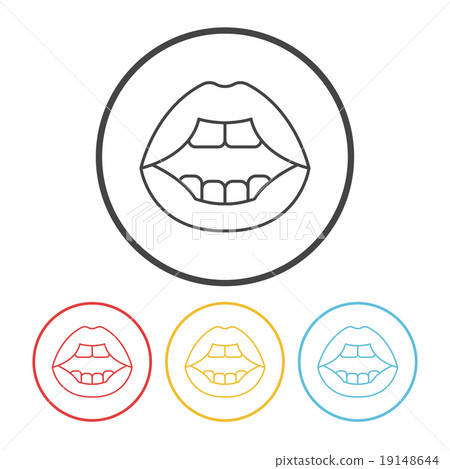 mouth line icon - Stock Illustration [19148644] - PIXTA