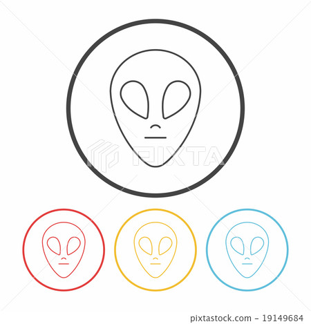Space Alien line icon - Stock Illustration [19149684] - PIXTA