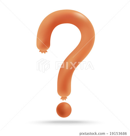 Question mark pencil sausage - Stock Illustration [19153686] - PIXTA
