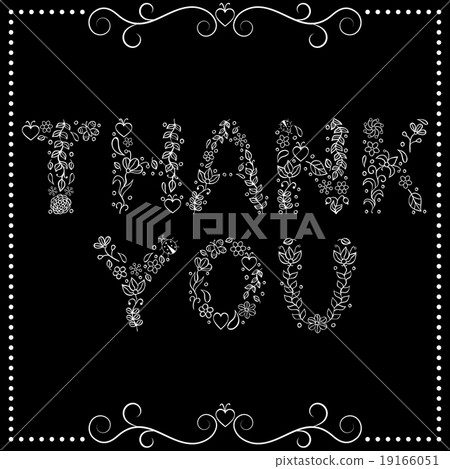 'Thank you' text on black background - Stock Illustration [19166051 ...