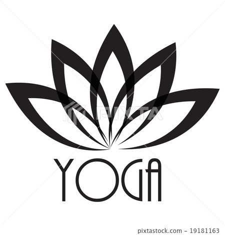Lotus Flower Sign for Wellness, Spa and Yoga - Stock Illustration ...