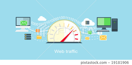 Web Traffic Internet Icon Flat Isolated - Stock Illustration [19181906 ...