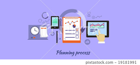 Planning Process Icon Flat Design-插圖素材 [19181991] - PIXTA圖庫