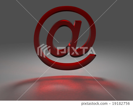 At sign from red glass - Stock Illustration [19182756] - PIXTA