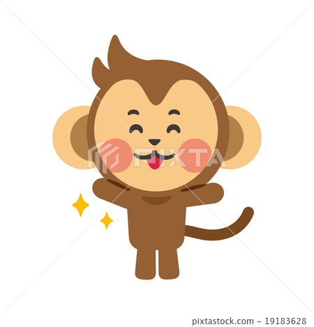 A monkey who is delighted - Stock Illustration [19183628] - PIXTA