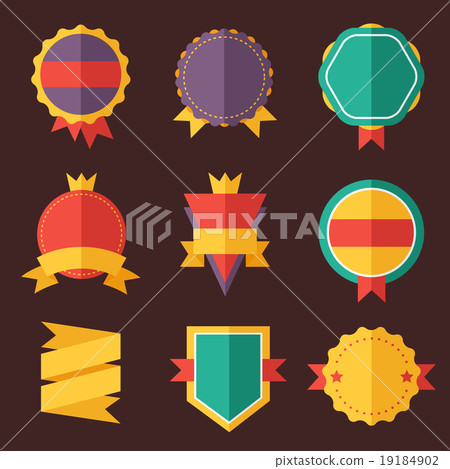 Modern flat design badges collection - Stock Illustration [19184902 ...