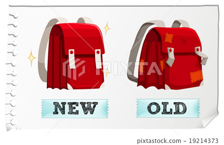 Opposite adjectives new and old - Stock Illustration [19214373] - PIXTA