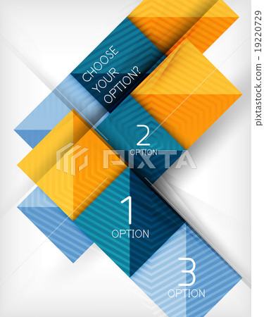 Paper style design templates, square abstract - Stock Illustration ...