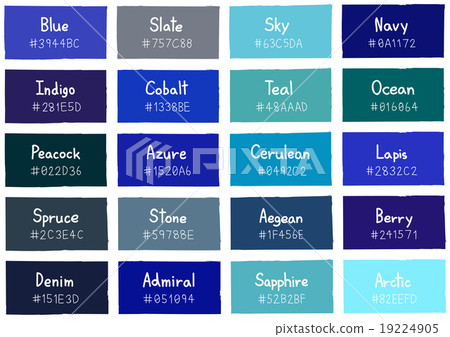 Blue Tone Color Shade Background with Code Name - Stock Illustration ...