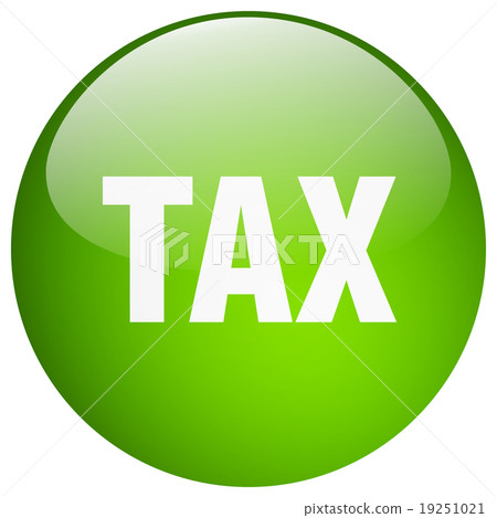 tax green round gel isolated push button - Stock Illustration [19251021 ...