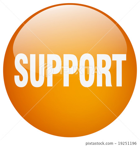 support orange round gel isolated push button - Stock Illustration ...