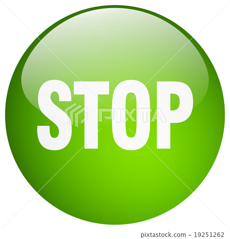 stop green round gel isolated push button - Stock Illustration ...