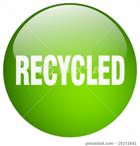 recycled green round gel isolated push button - Stock Illustration ...