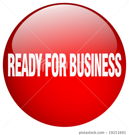 ready for business red round gel push button - Stock Illustration ...