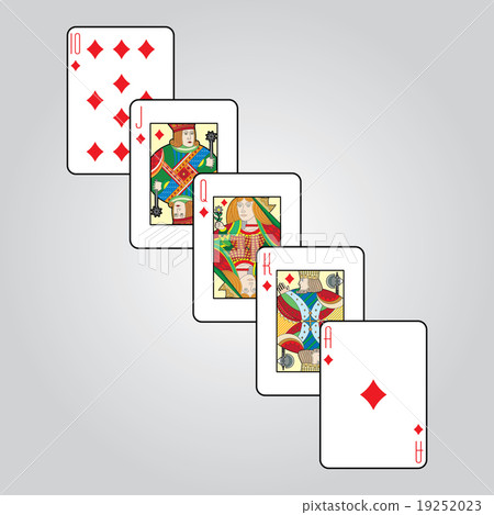 Single playing cards vector: Diamonds-插圖素材 [19252023] - PIXTA圖庫