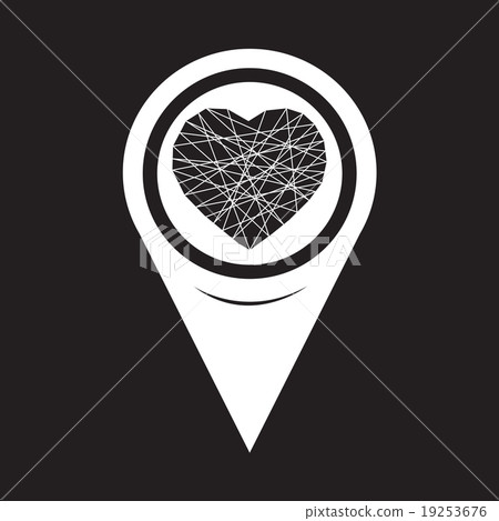 Map Pointer heart icon - Stock Illustration [19253676] - PIXTA