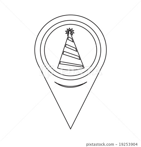 Map Pointer Party Hat Icon - Stock Illustration [19253904] - PIXTA