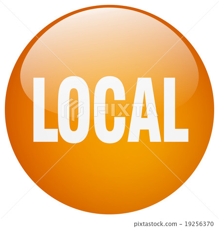 local orange round gel isolated push button - Stock Illustration ...