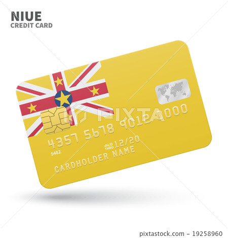Credit card with Niue flag background for bank - Stock Illustration ...