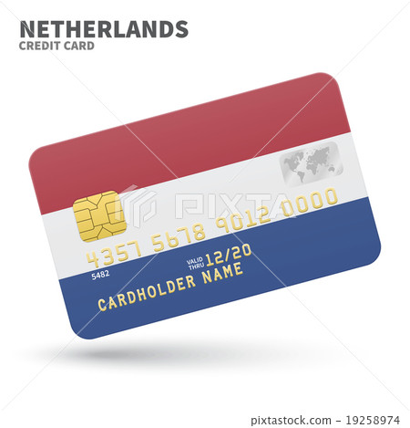 Credit card with Netherlands flag background for - Stock Illustration ...