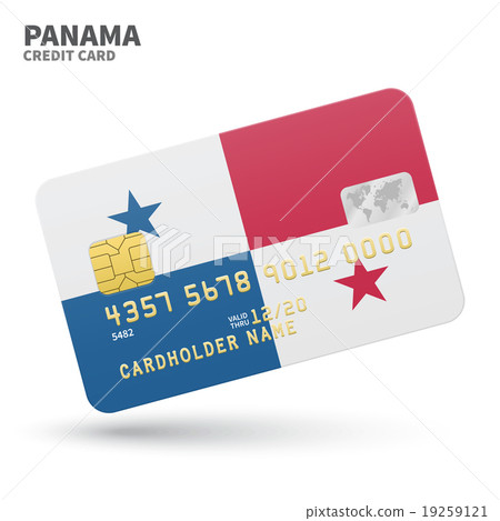 Credit card with Panama flag background for bank - Stock Illustration ...