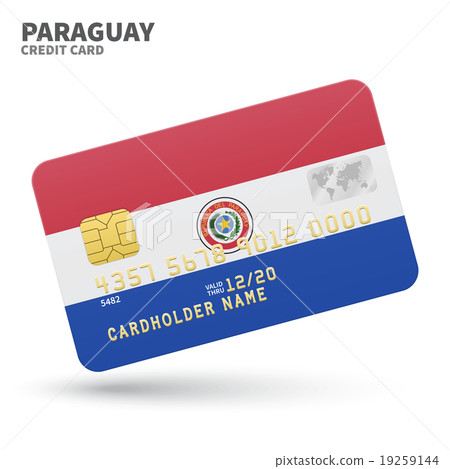 Credit card with Paraguay flag background for bank-插圖素材 [19259144 ...