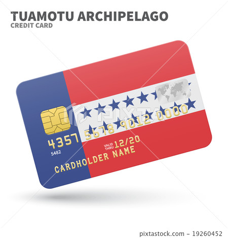 Credit card with Tuamotu Archipelago flag - Stock Illustration ...