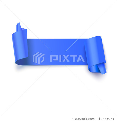 Realistic curved paper banner - Stock Illustration [19273074] - PIXTA