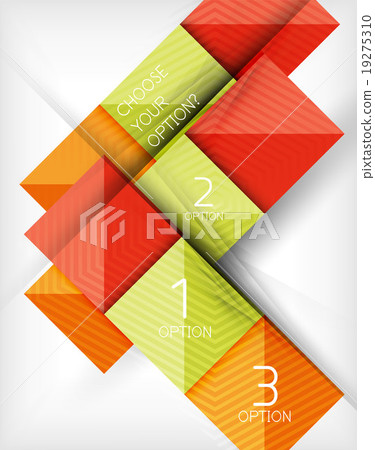 Paper style design templates, square abstract - Stock Illustration ...
