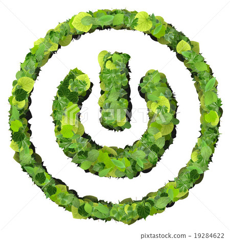 Media control turn on /off icon made from leaves - Stock Illustration ...