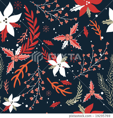 Seamless background pattern Winter Christmas theme - Stock Illustration ...