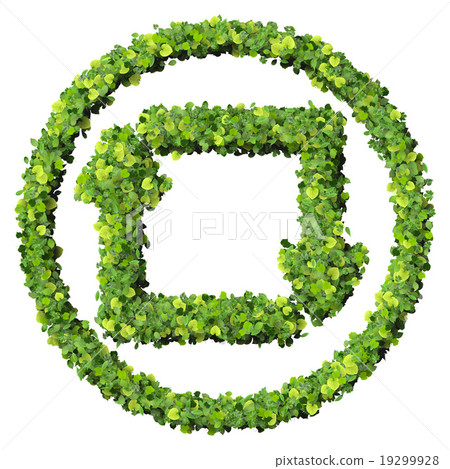 Media control repeat, loop icon made from leaves - Stock Illustration ...