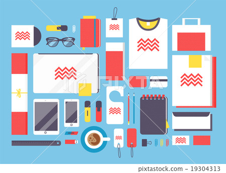 Flat style mockup design templateign - Stock Illustration [19304313 ...
