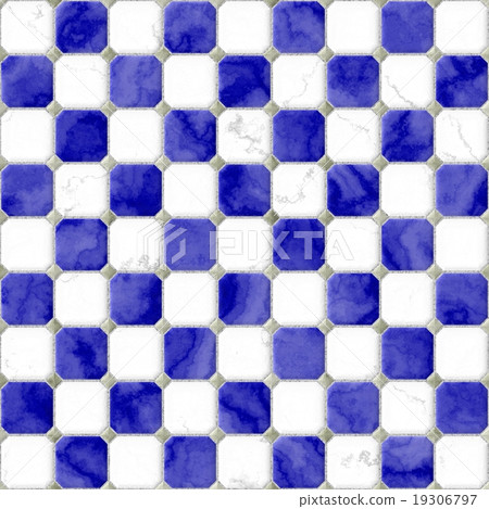 blue floor marble square tiles seamless pattern - Stock Illustration ...