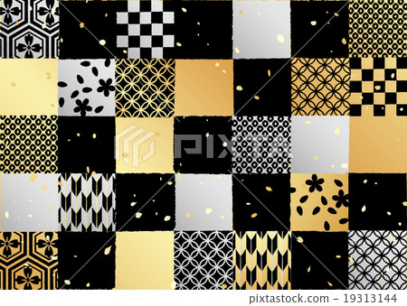 Various patterns in checkerboard pattern Black... - Stock Illustration ...