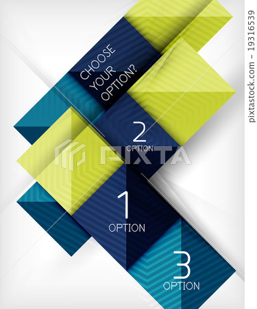 Paper style design templates, square abstract - Stock Illustration ...